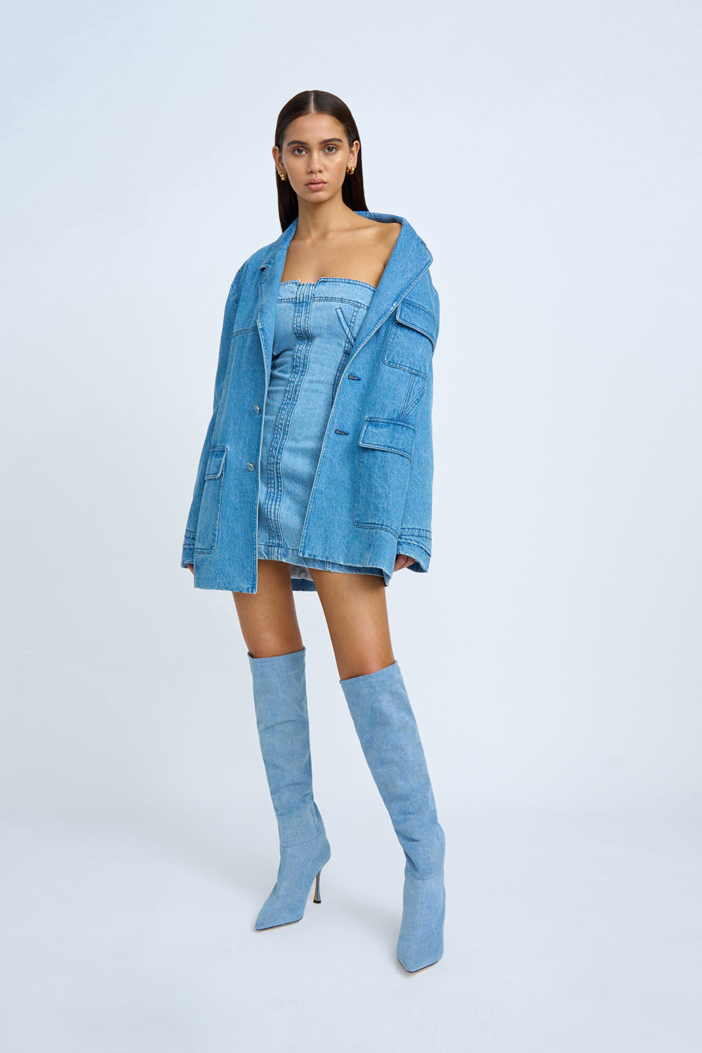 Blue Jean Beauty Blazer - Blue Wash – BY JOHNNY.