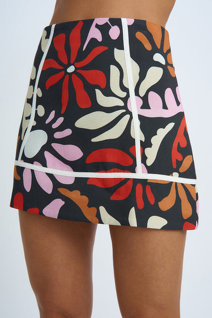 Contrast Pipe Mini Skirt | Final Sale - Black Multi – BY JOHNNY.