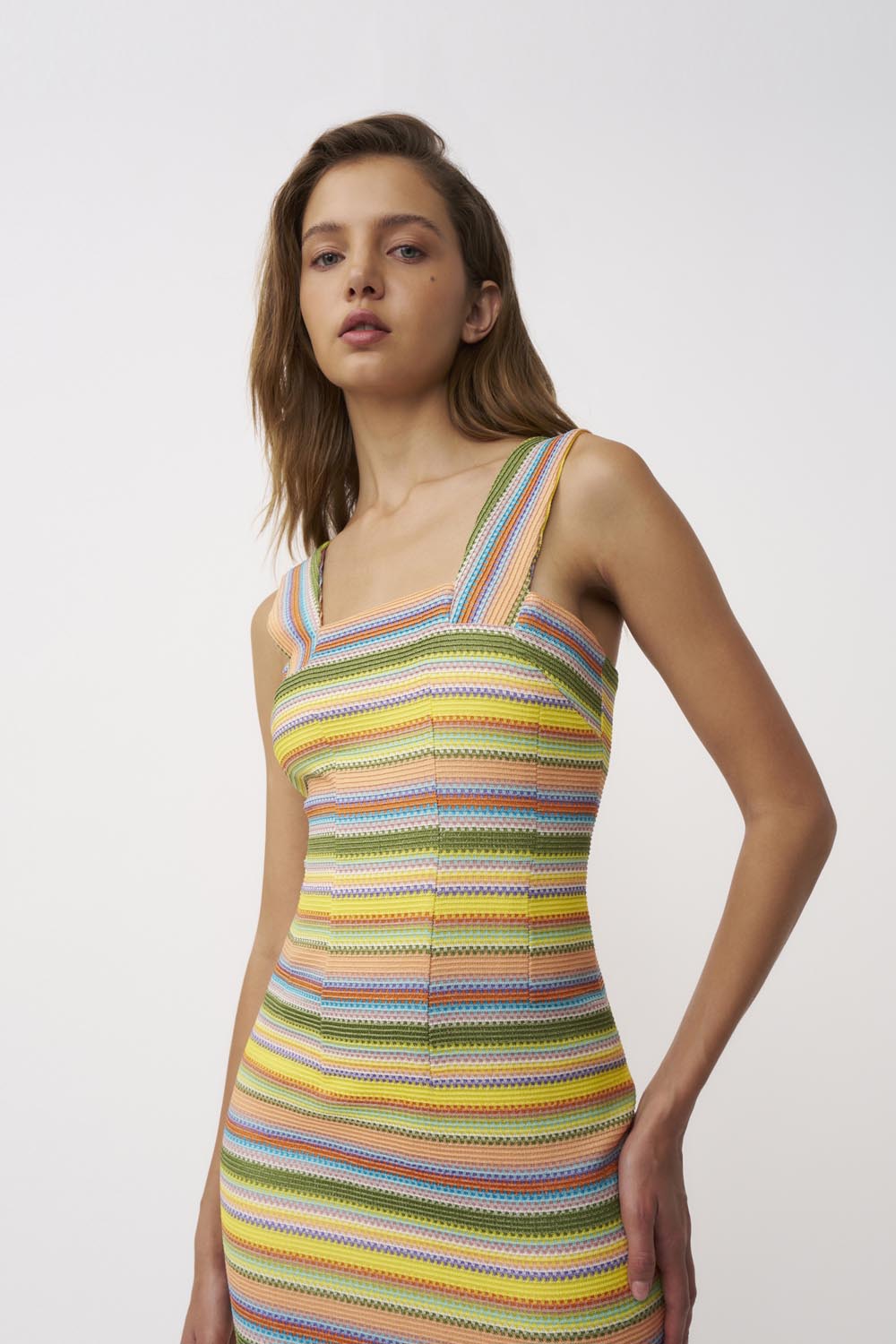 Isabella Weave Midi Dress - Multi Colour – BY JOHNNY.
