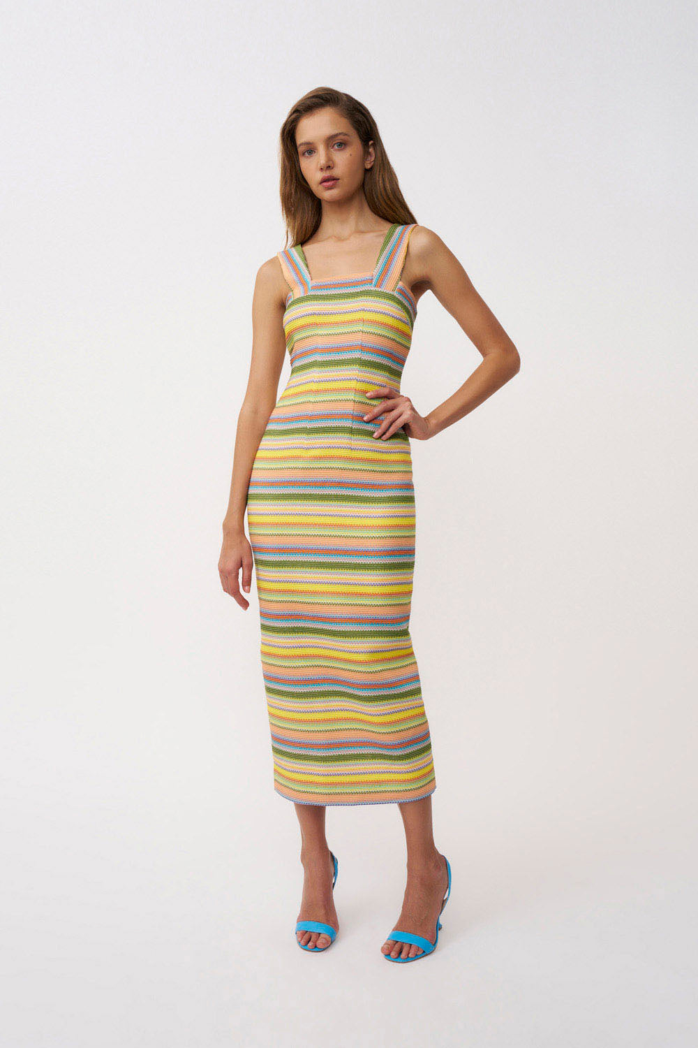 Isabella Weave Midi Dress | Final Sale - Multi Colour – BY JOHNNY.