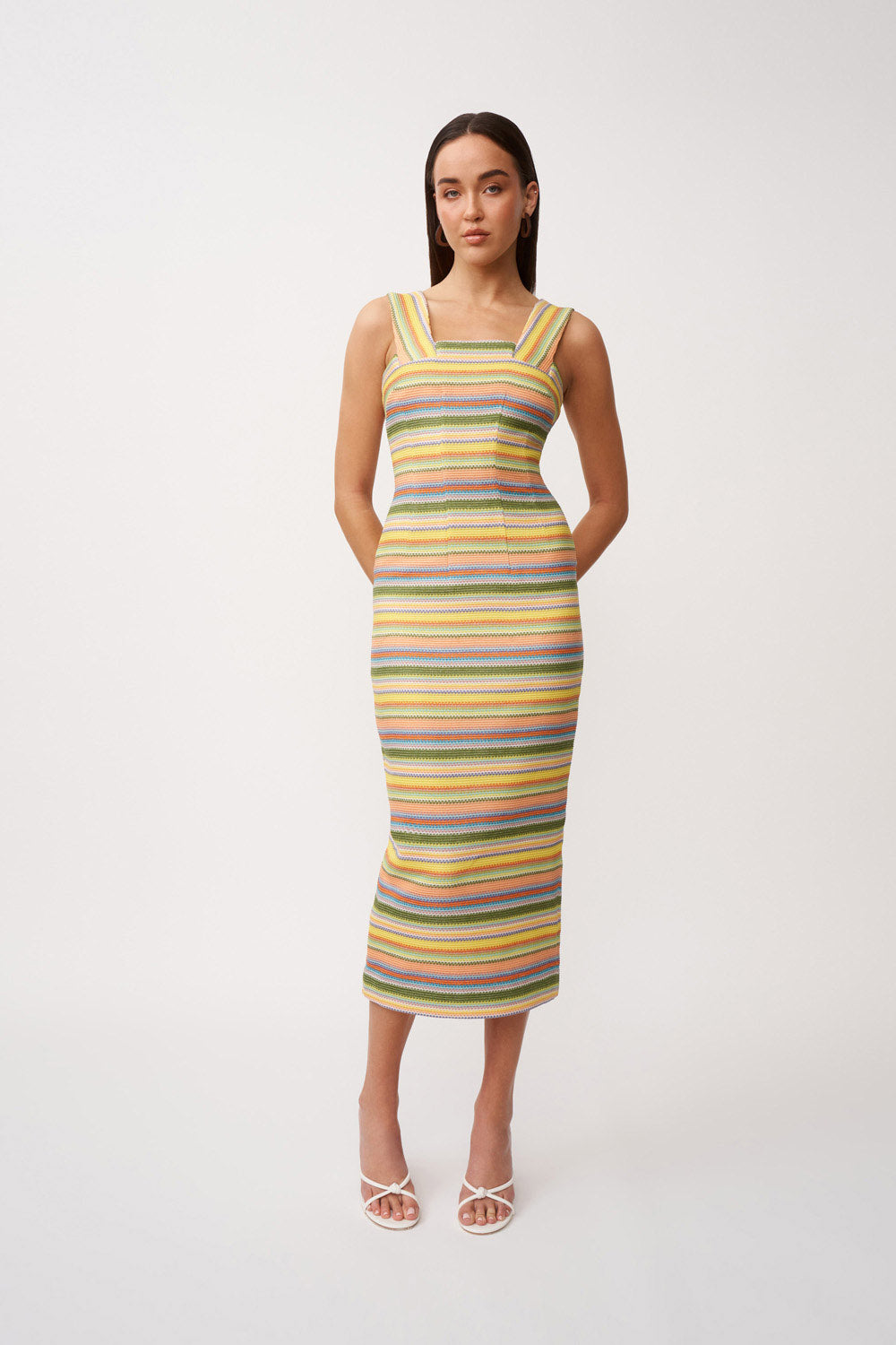 Isabella Weave Midi Dress | Final Sale - Multi Colour – BY JOHNNY.