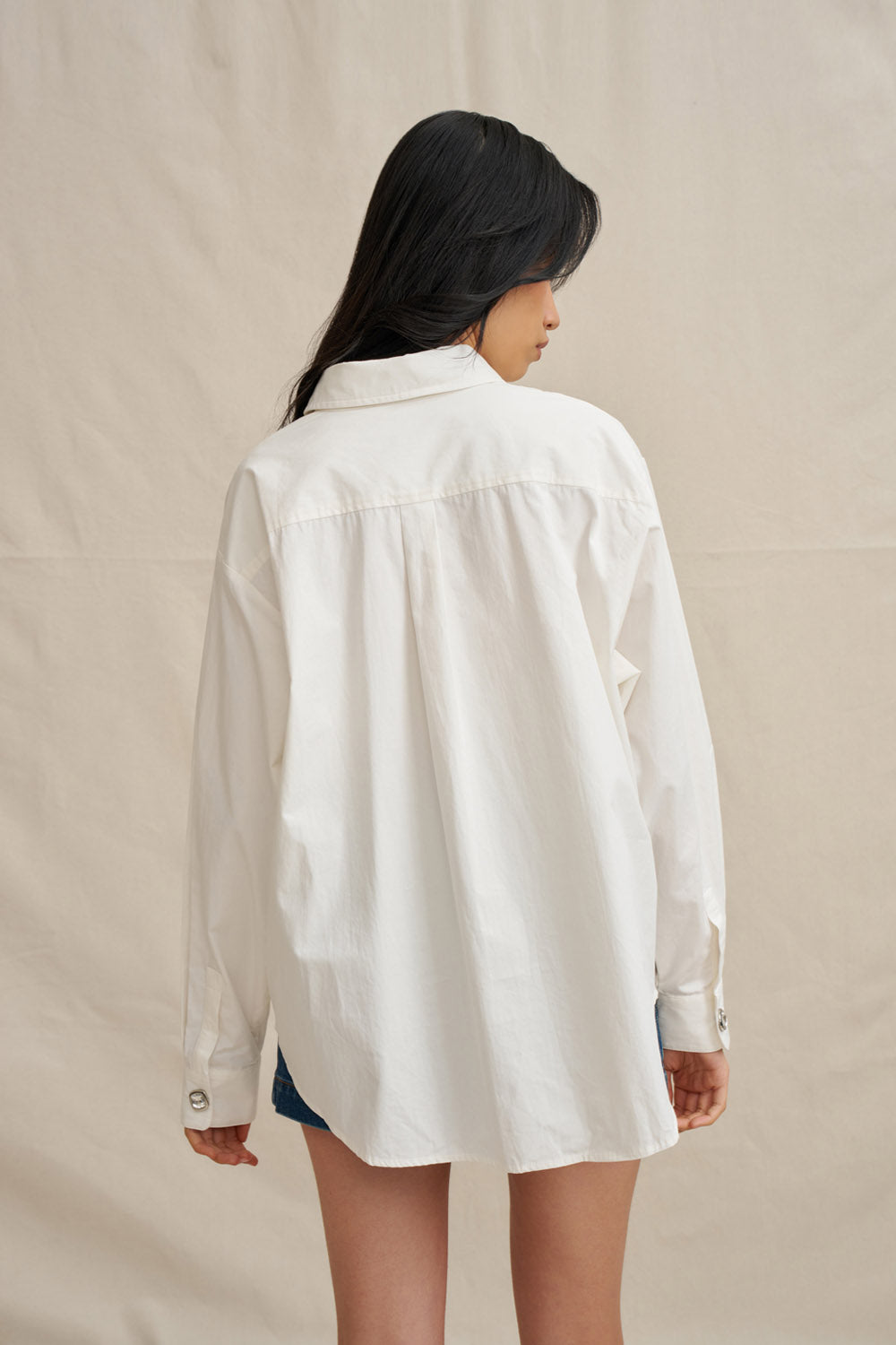 Jewel Button Shirt - Ivory – BY JOHNNY.