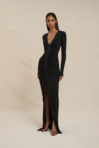 Jillian Jersey Dress - Black – BY JOHNNY.
