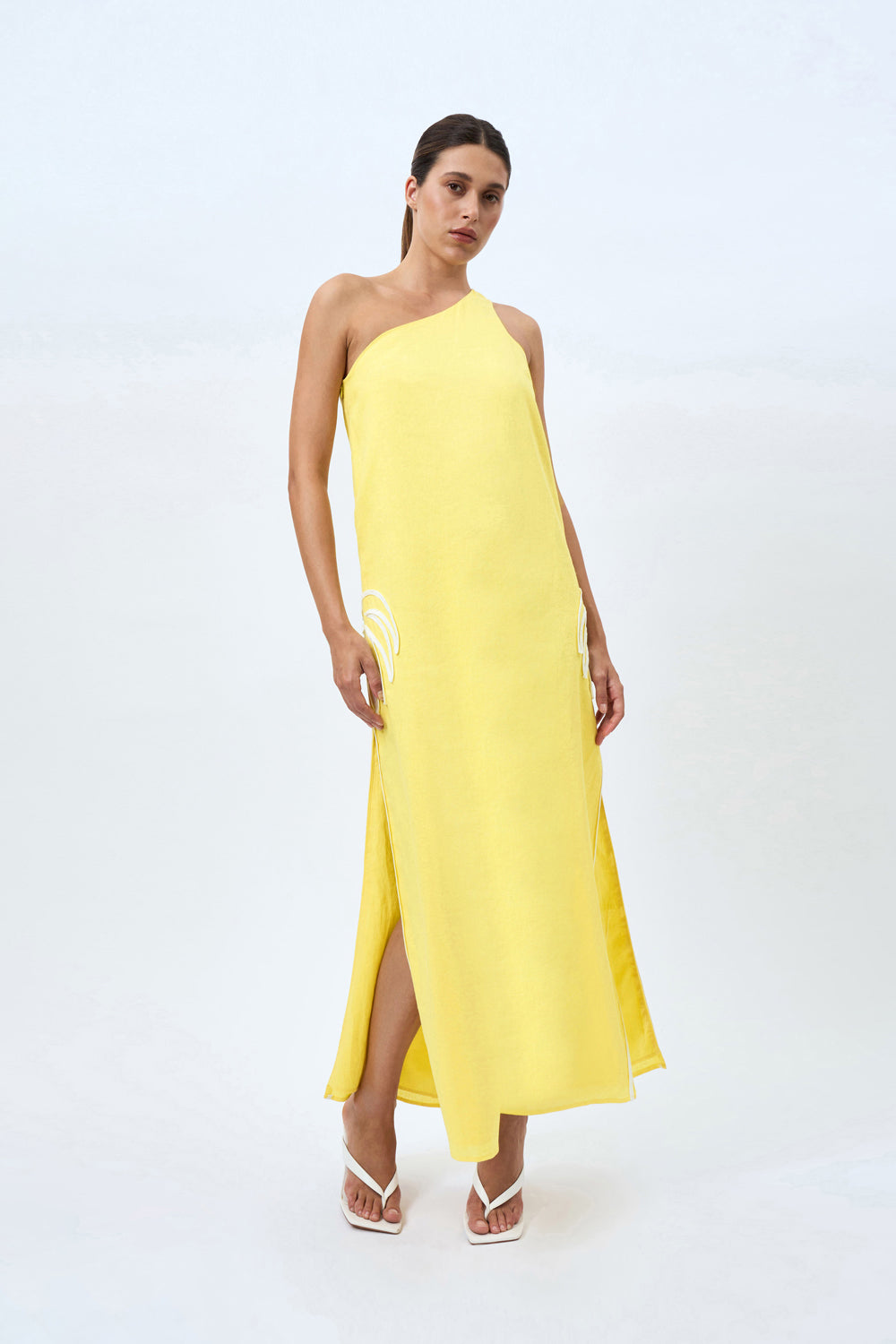 Lemonade Palms One Shoulder Sun Dress | Final Sale - Lemonade – BY JOHNNY.