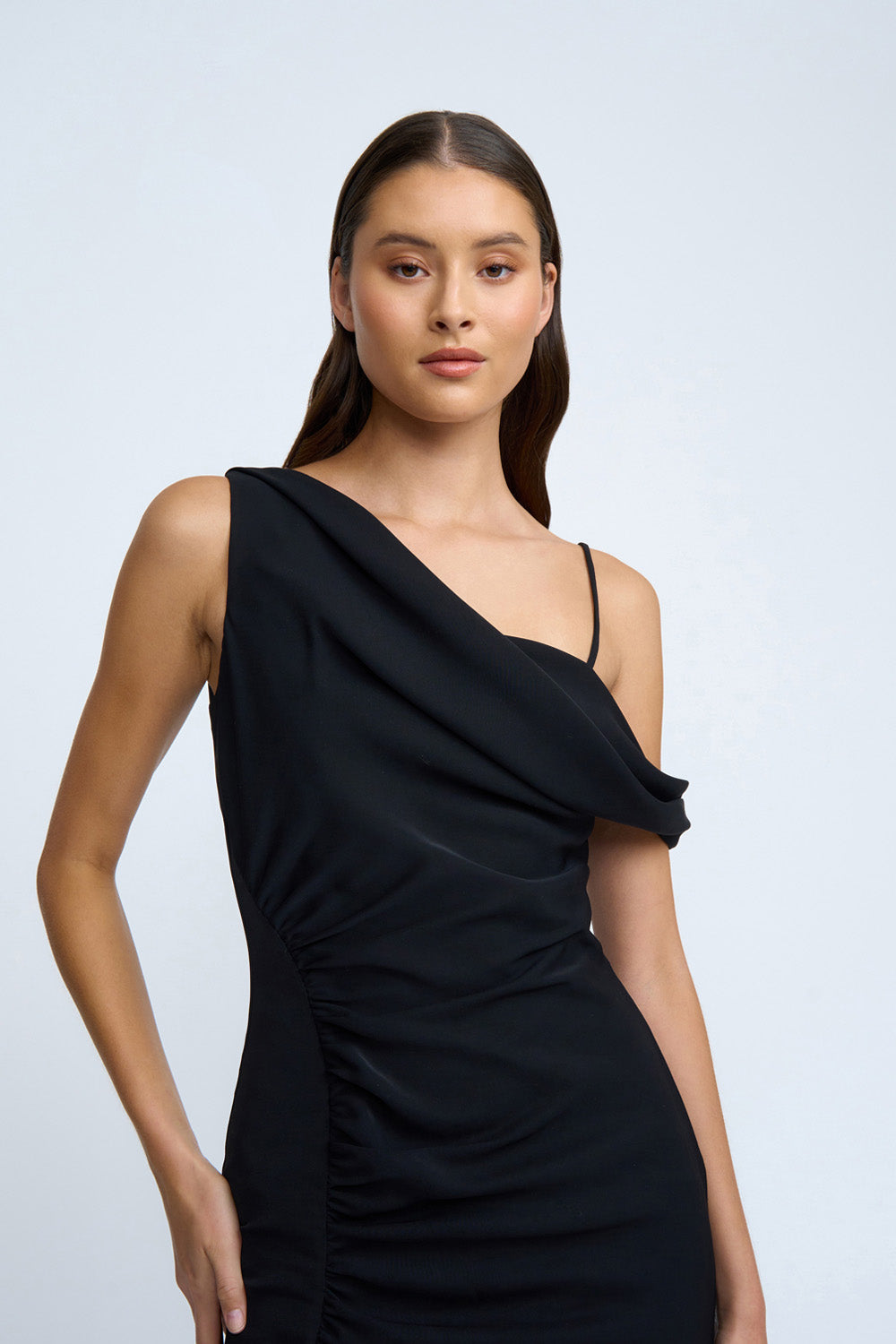 Nadel Asymmetric Split Dress | Final Sale - Black – BY JOHNNY.