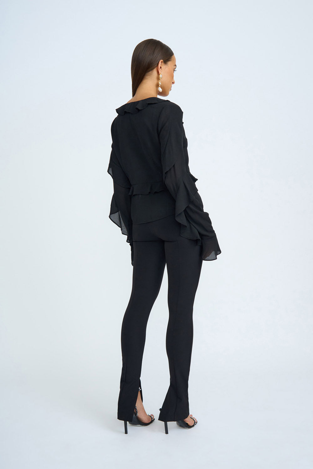 Pia Ankle Split Pant | Final Sale - Black – BY JOHNNY.