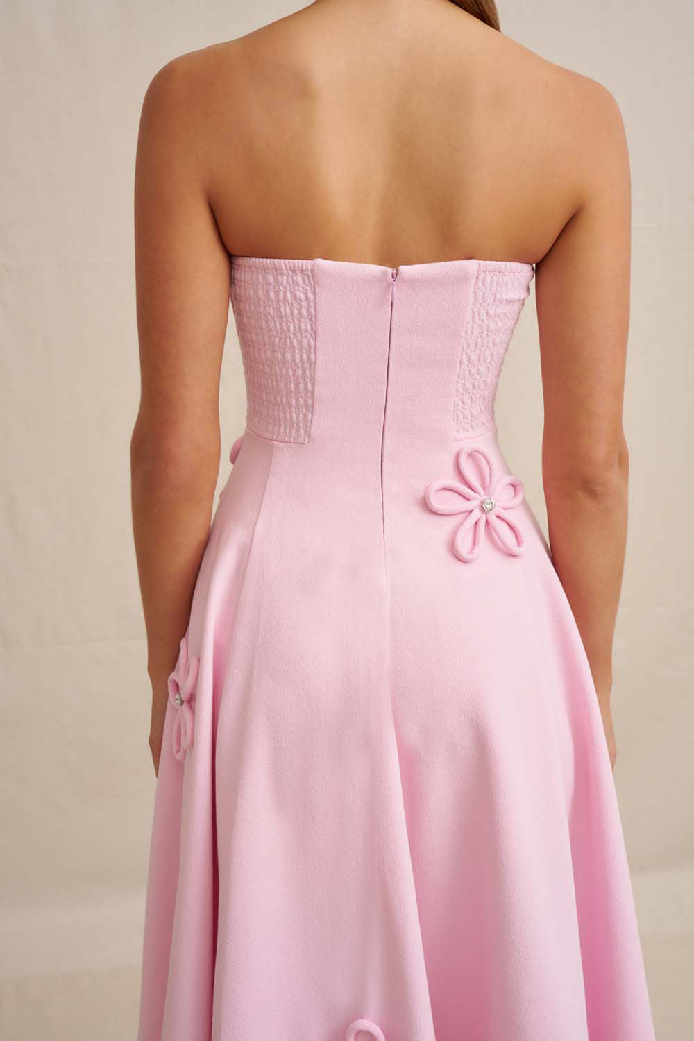 PRE-ORDER | Sky Flower Strapless Dress – BY JOHNNY.