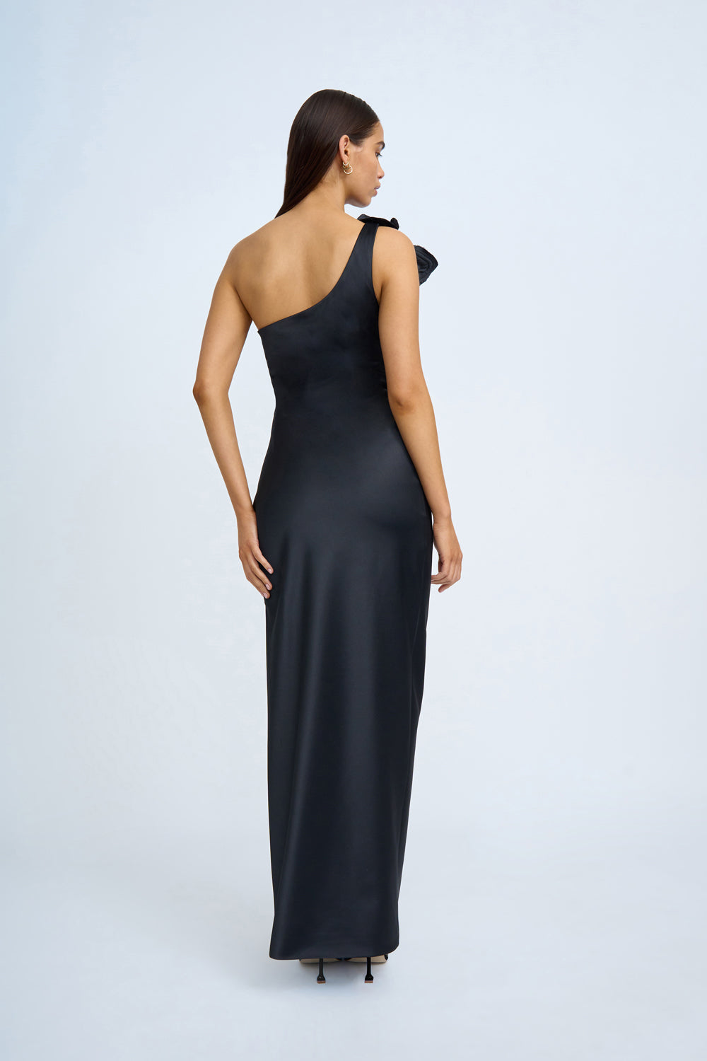 Ruby Romance One Shoulder Long Line Dress | Final Sale - Black – BY JOHNNY.