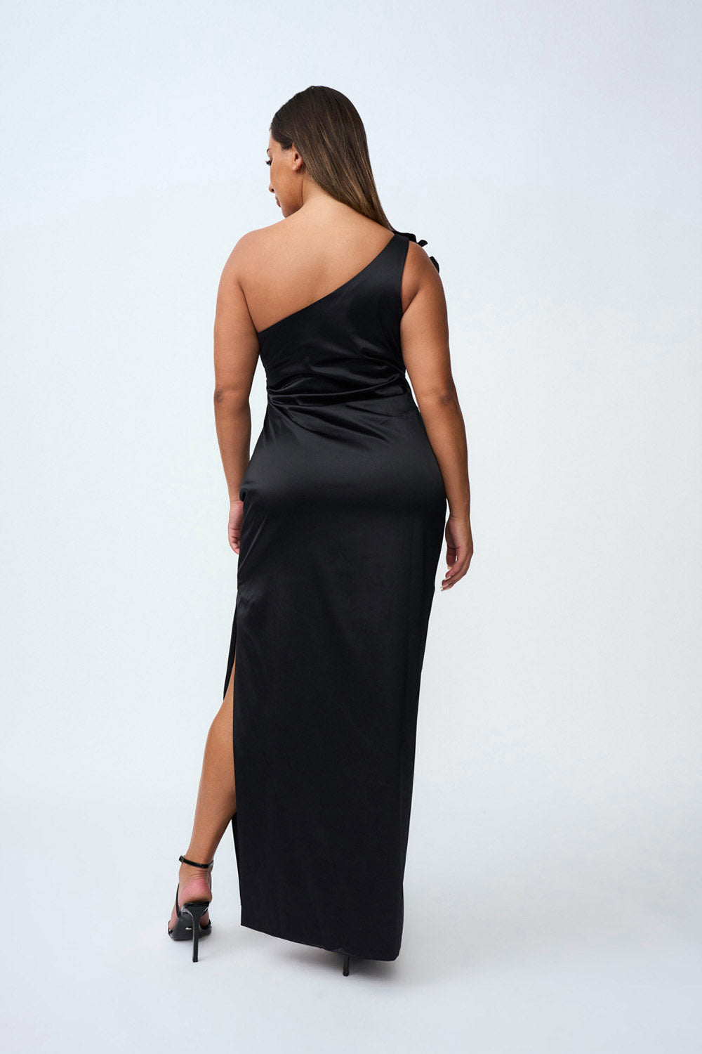 Ruby Romance One Shoulder Long Line Dress | Final Sale - Black – BY JOHNNY.