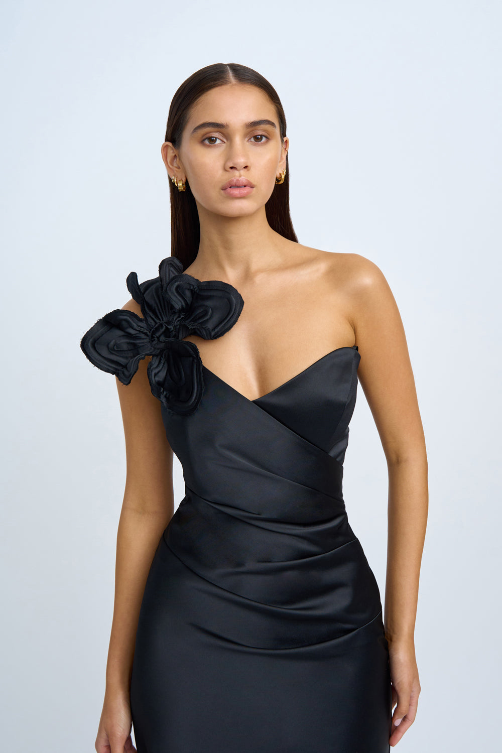 Ruby Romance One Shoulder Long Line Dress | Final Sale - Black – BY JOHNNY.