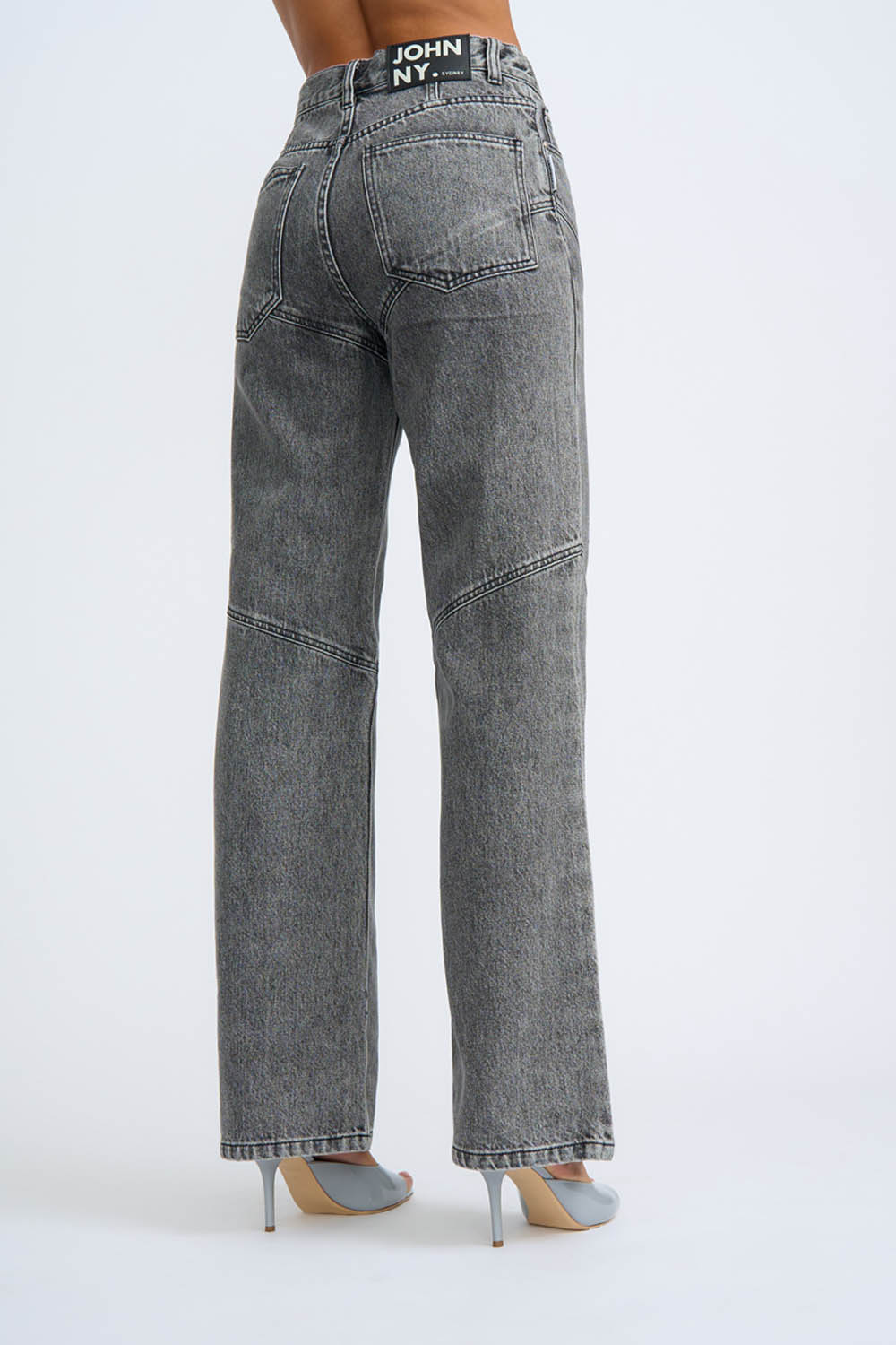 Rebel Cut Johnny Jean | Final Sale - Grey Stone Wash – BY JOHNNY.